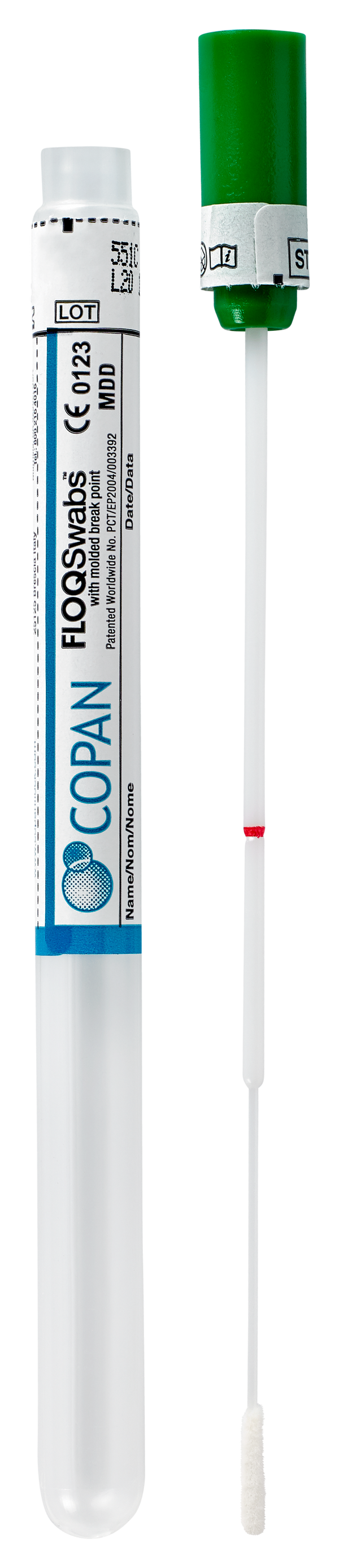 Minitip Flocked Swab with 80mm Breakpoint - Interpath Services Pty Ltd