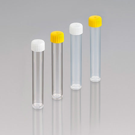 Techno Plas Flat Bottom Tube Unlabelled Yellow Cap G/Sterile 10ml